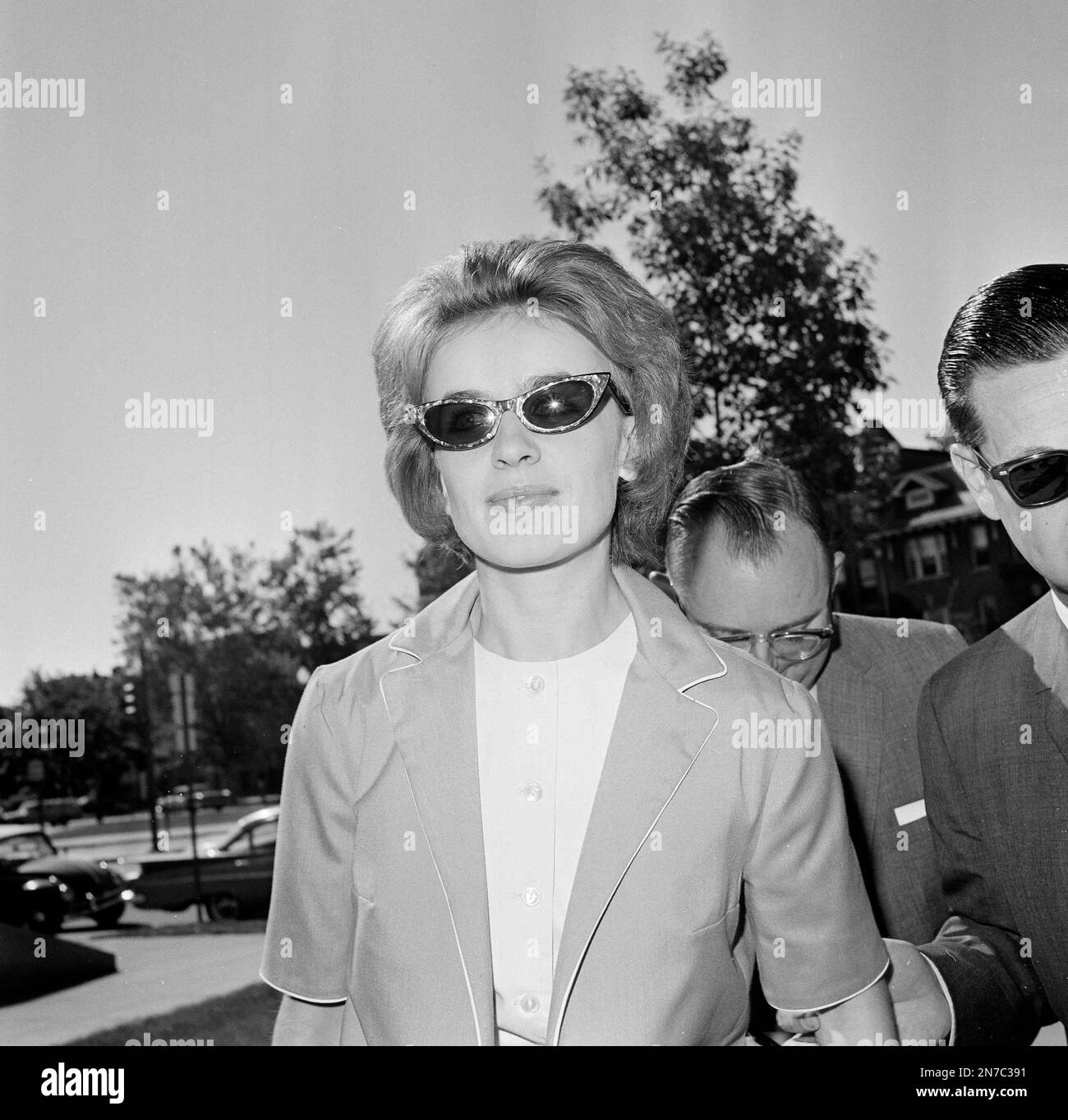 Marina Oswald, widow of Lee Harvey Oswald is shown on her way to appear ...