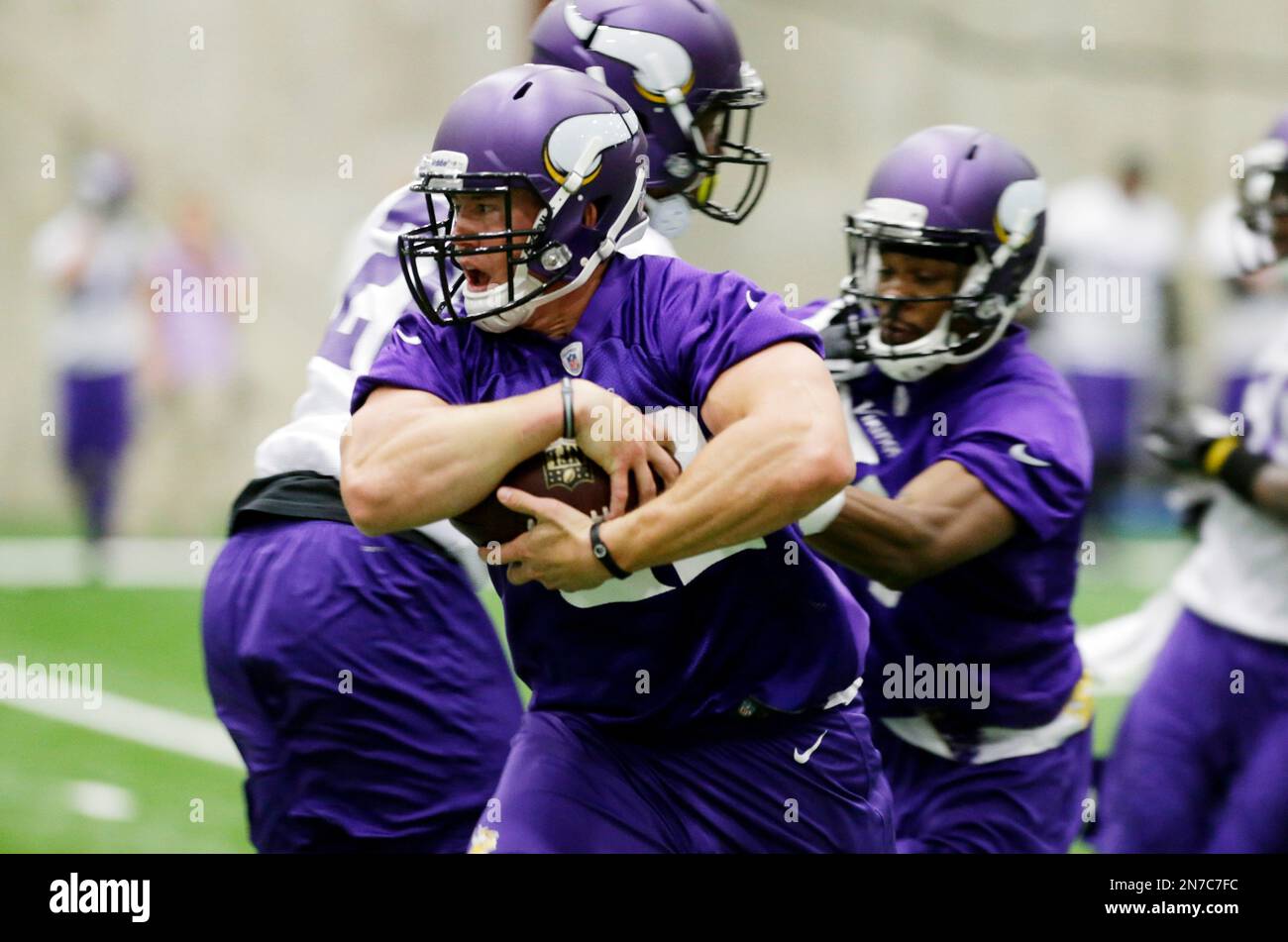Minnesota Vikings running back Toby Gerhart (32) is shown shown during ...