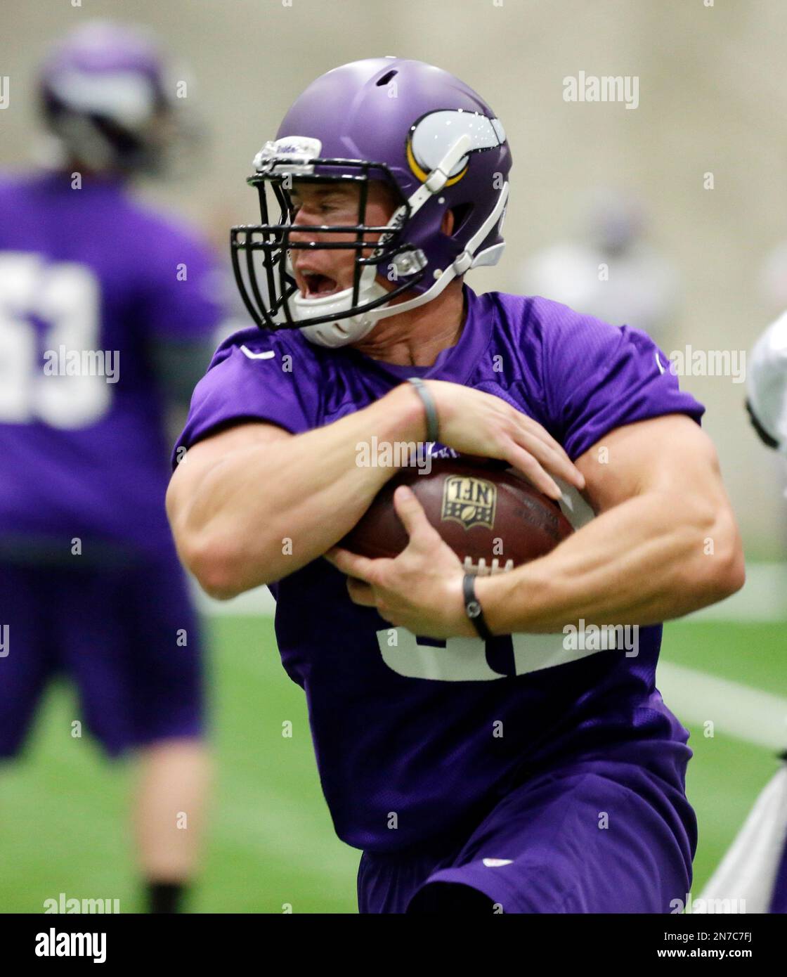 Minnesota Vikings running back Toby Gerhart (32) is shown shown during ...