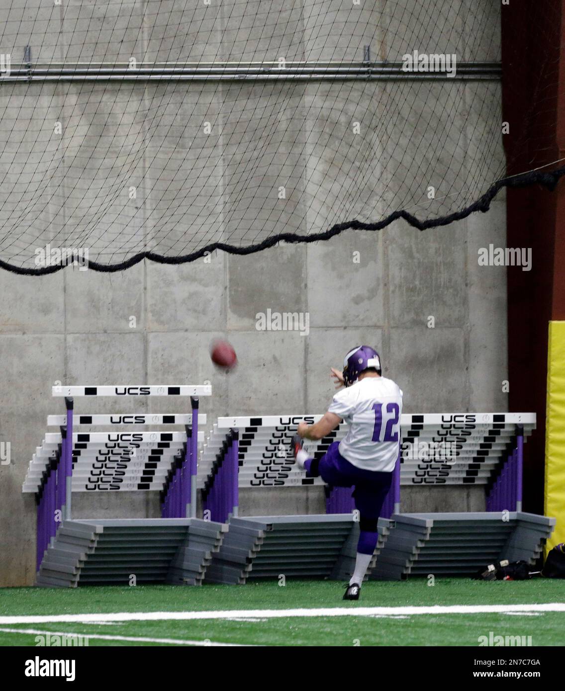 Minnesota Vikings punter Jeff Locke (12) is shown shown during ...