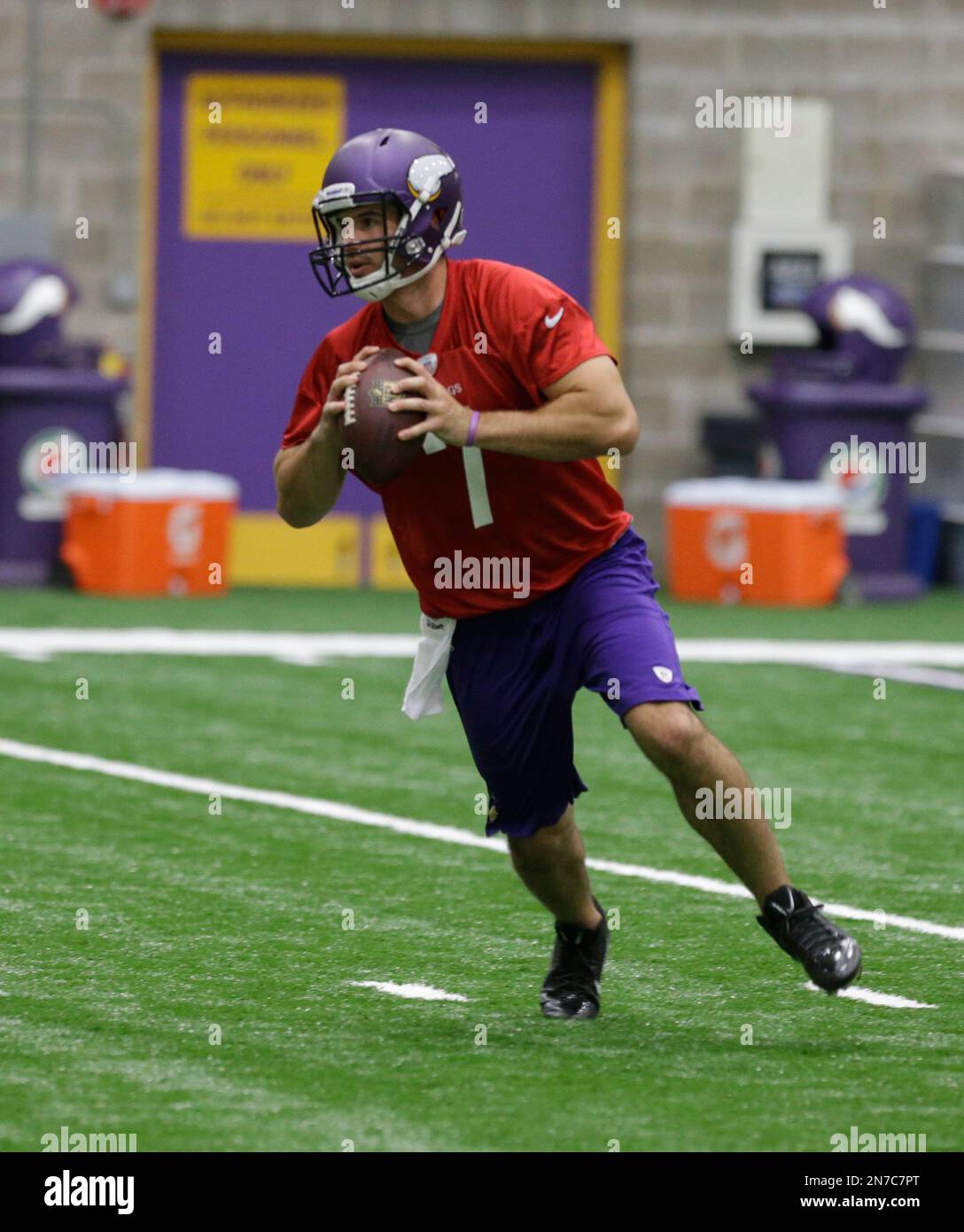 Minnesota Vikings quarterback Christian Ponder (7) is shown shown ...