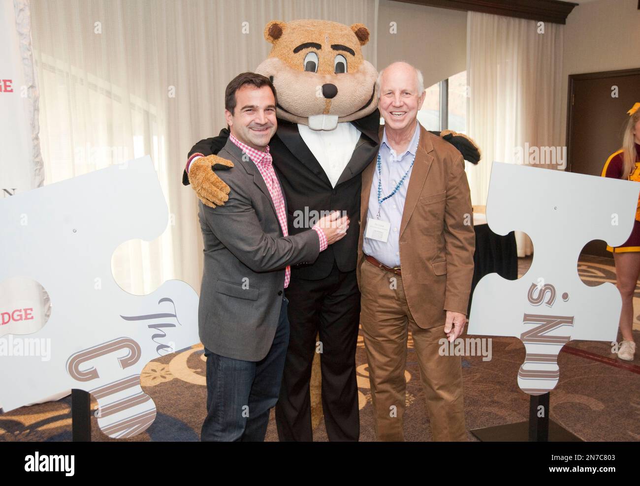 Jim Merkel, left, president and CEO of RockBridge, Pat Colee, right ...