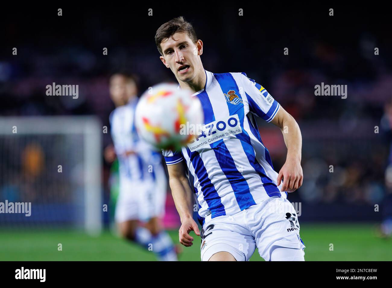 BARCELONA - JAN 25: Aihen Munoz in action during the Copa del Rey match ...