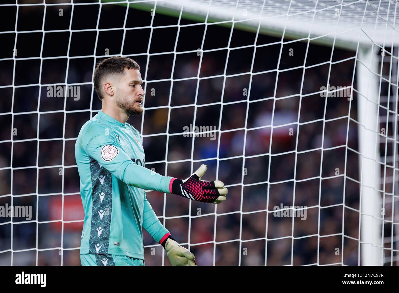 BARCELONA - JAN 25: Alex Remiro in action during the Copa del Rey match ...