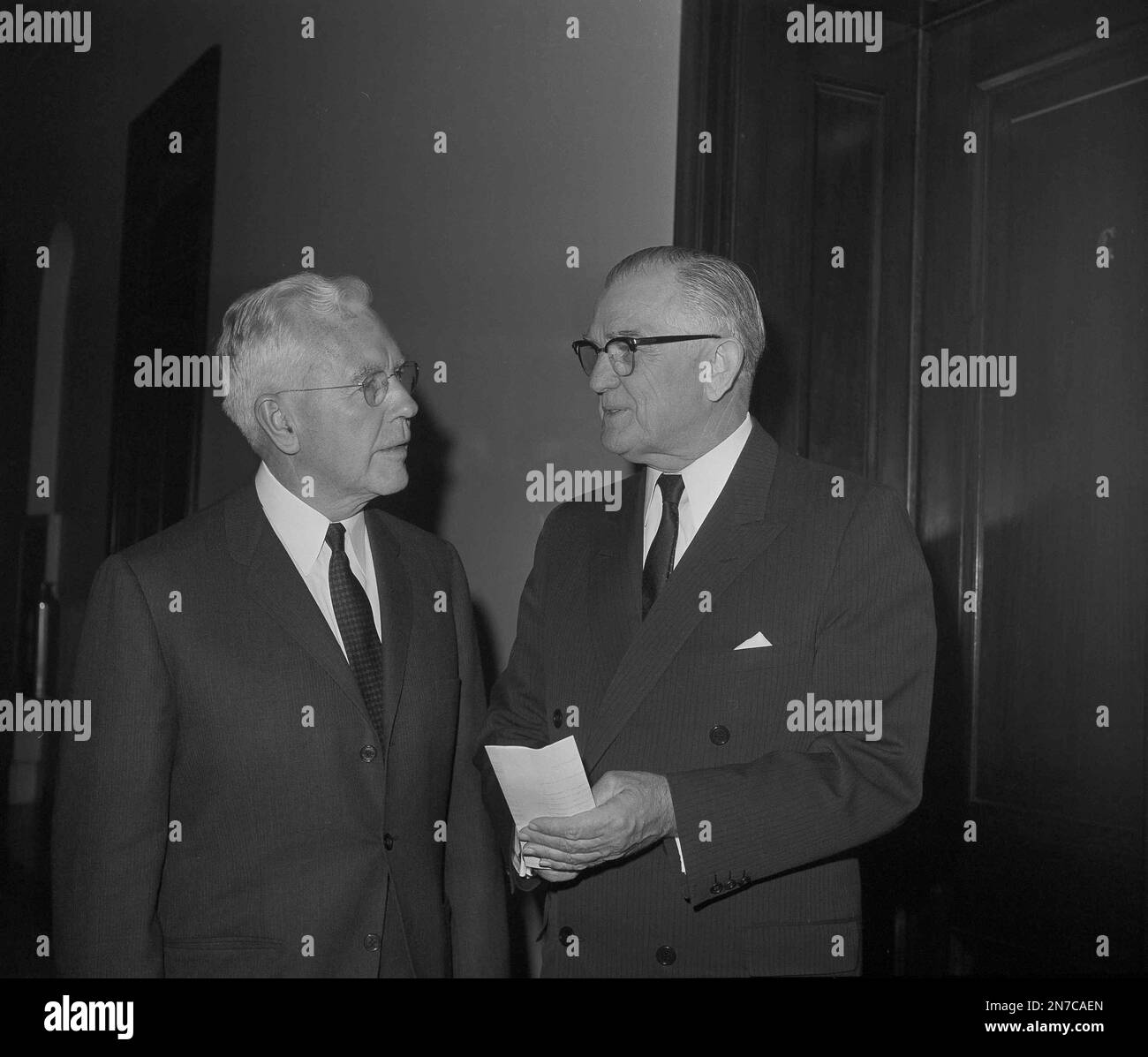 John McCone, left, CIA director, and Sen. John Stennis (D-Miss ...