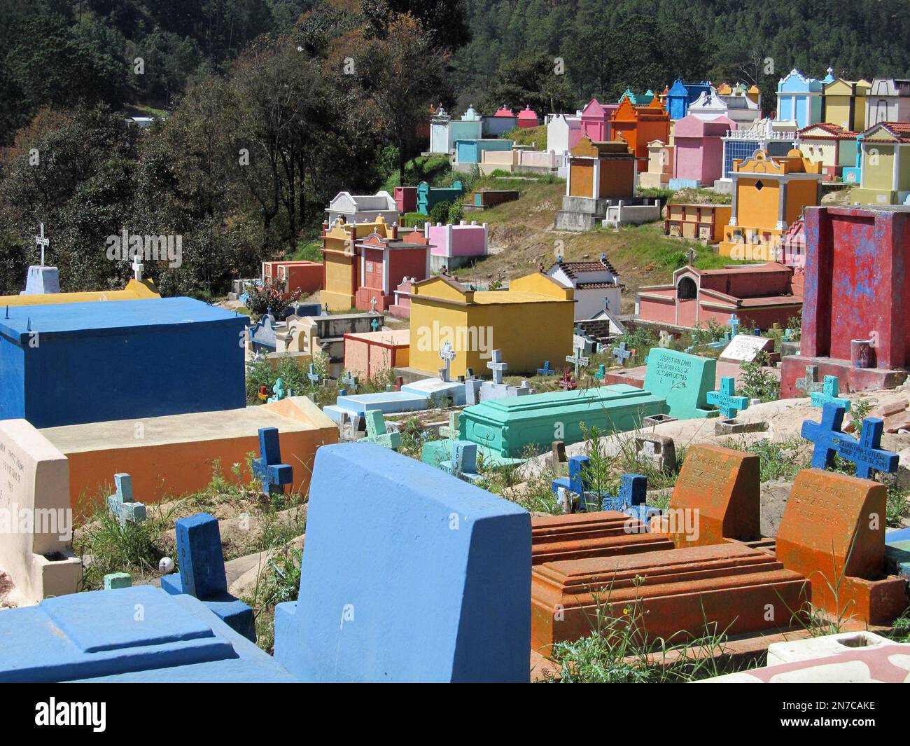 This February 2013 photo shows the colorful cemetery in ...