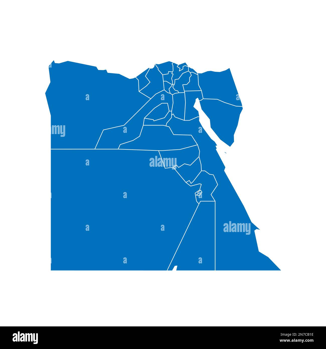 Egypt political map of administrative divisions - governorates. Solid ...