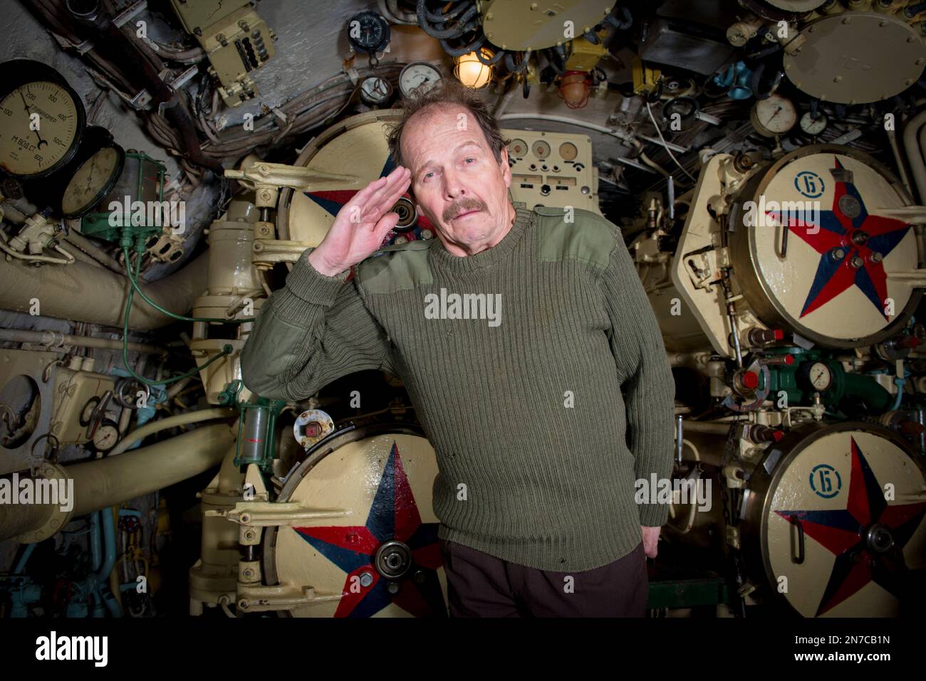 British actor, Stuart McGugan poses for photographs, during the filming ...