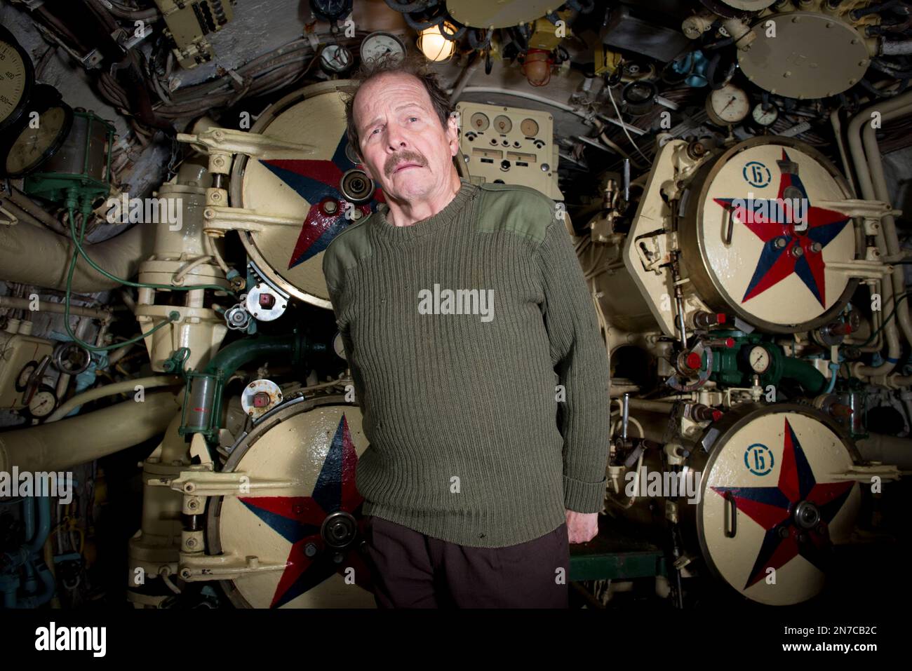 British actor, Stuart McGugan poses for photographs, during the filming ...
