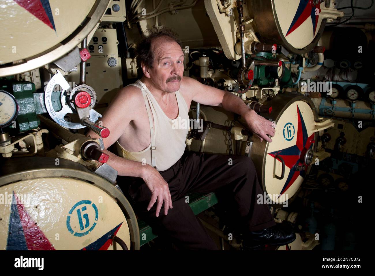 British actor, Stuart McGugan poses for photographs, during the filming ...
