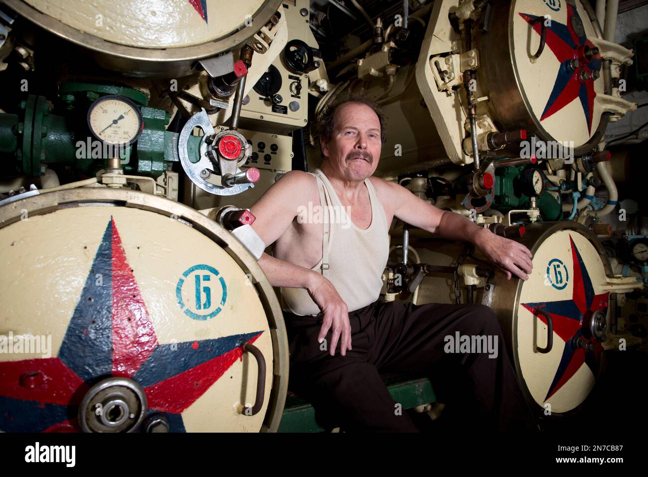 British actor, Stuart McGugan poses for photographs, during the filming ...