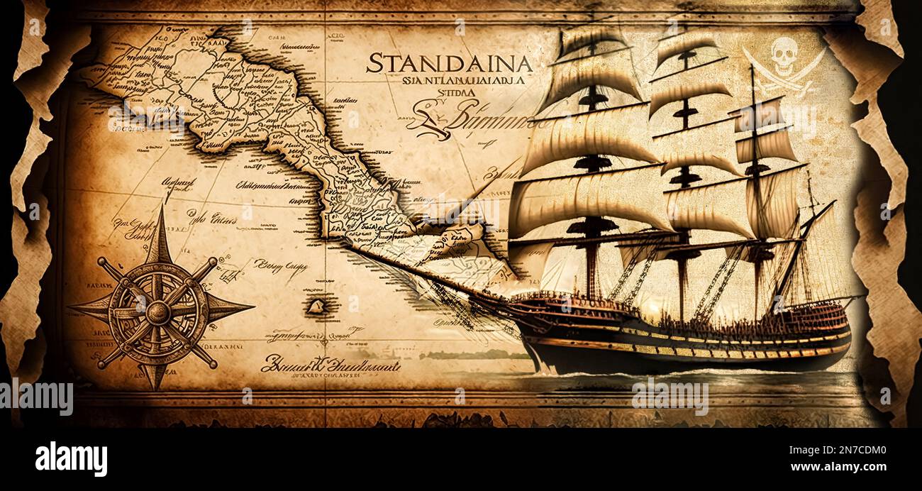 Medieval map sea hi-res stock photography and images - Alamy