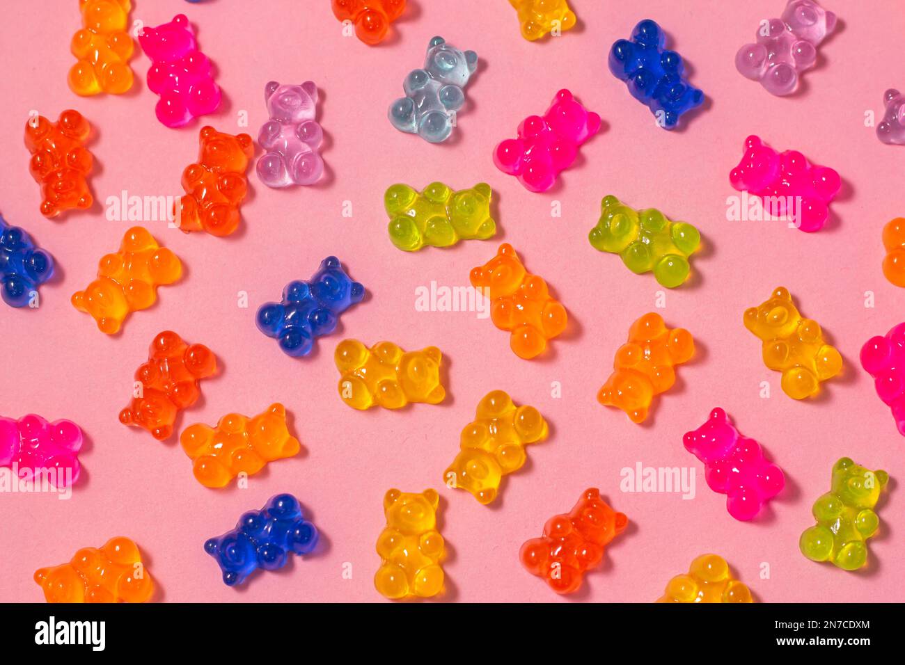 Colorful Fruity and tasty Sweets and Candies. Gummy and jelly teddy ...