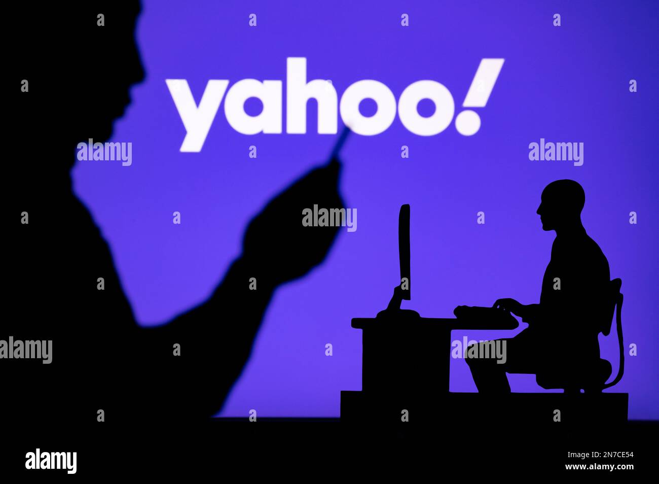 INDIA, NEW DELHI. JANUARY 30, 2023: Yahoo. The Future is Now: Man and Web Developer Embracing ...
