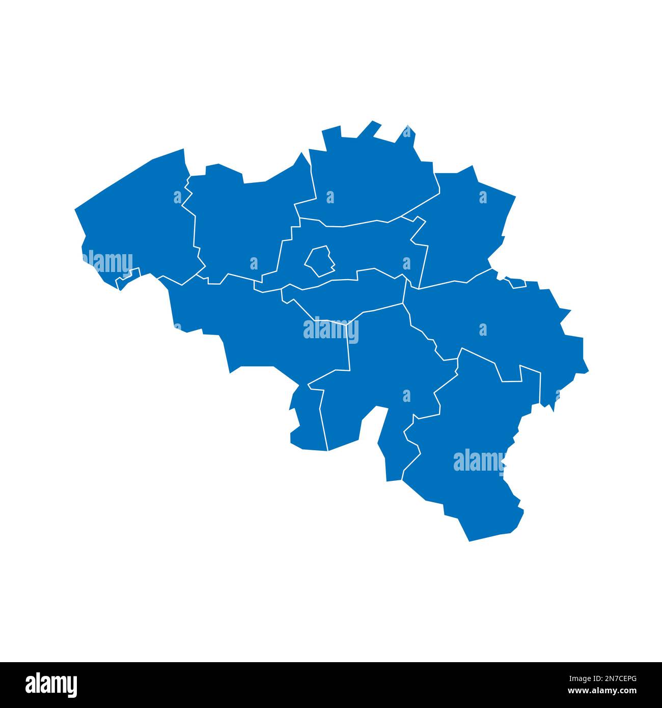 Belgium political map of administrative divisions - provinces. Solid ...