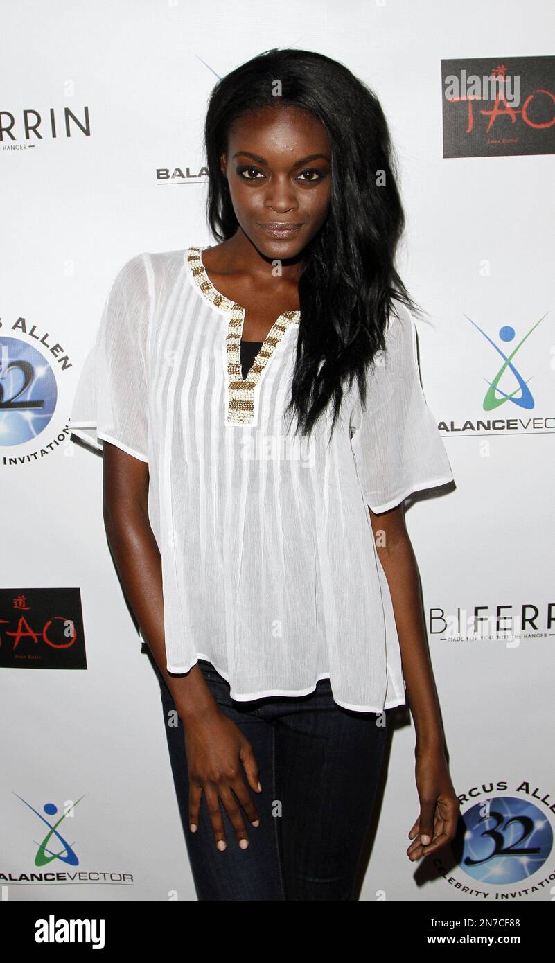 (L-R) Fashion model Leslie Allen attends Marcus Allen Foundation 2013 ...