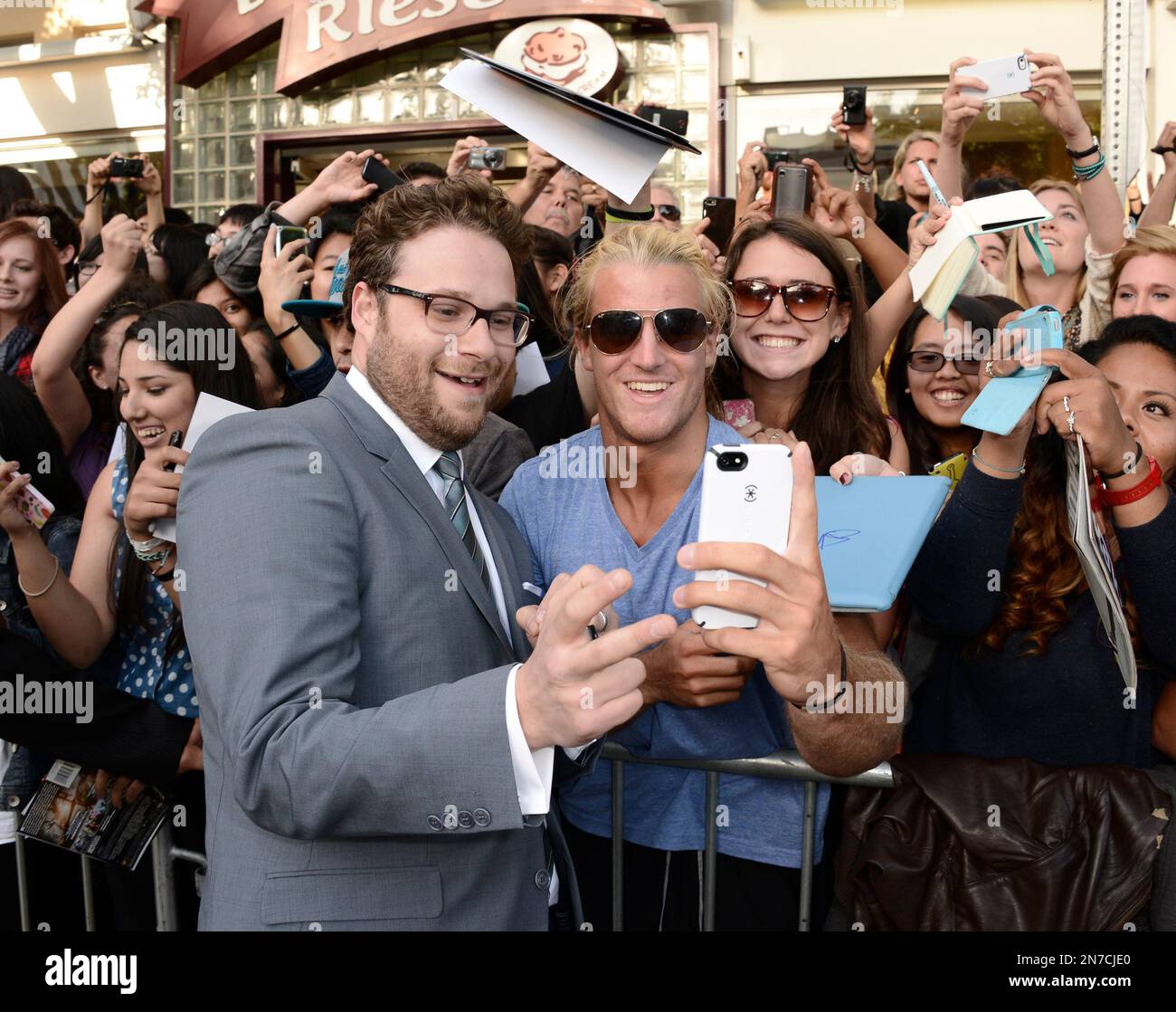 Actor Seth Rogen arrives at the world premiere of "This is the End" at ...