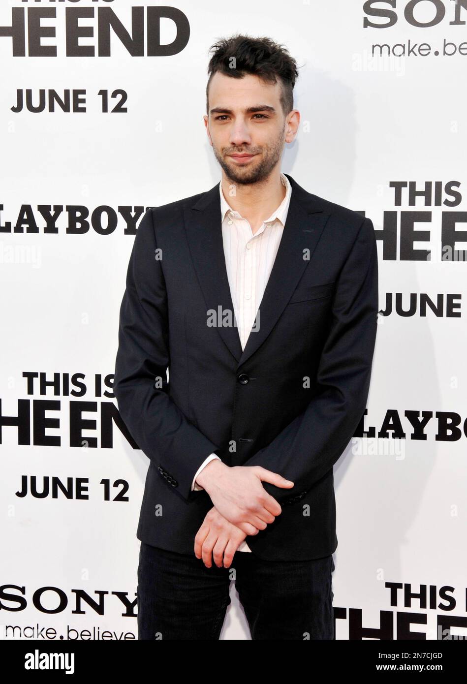Jay Baruchel, a cast member in "This Is the End," poses at the world ...