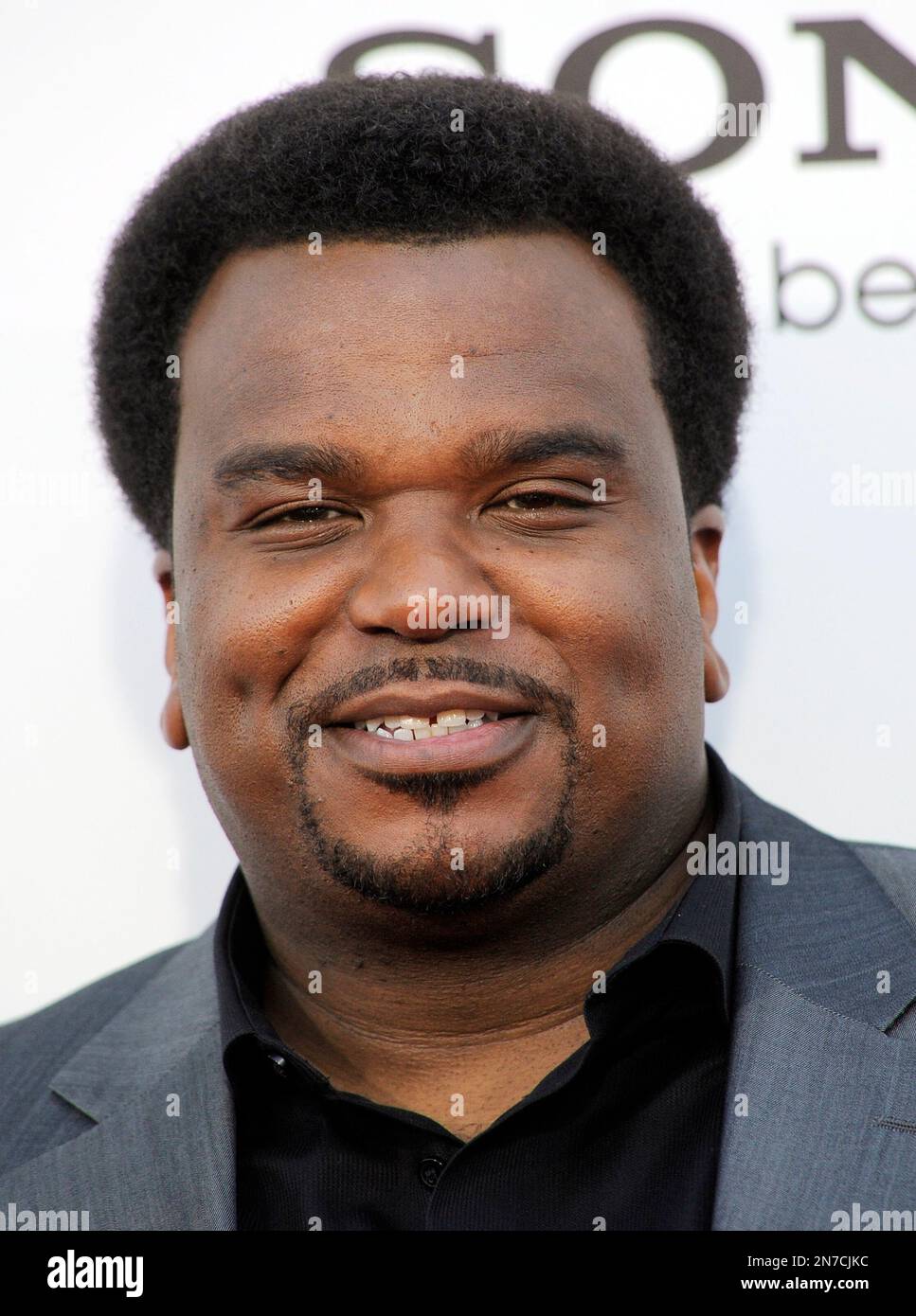 Craig Robinson, a cast member in "This Is the End," poses at the world ...