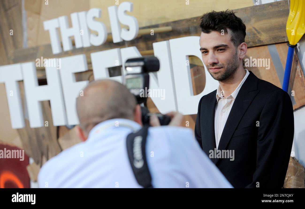 Jay Baruchel, a cast member in "This Is the End," poses at the world ...