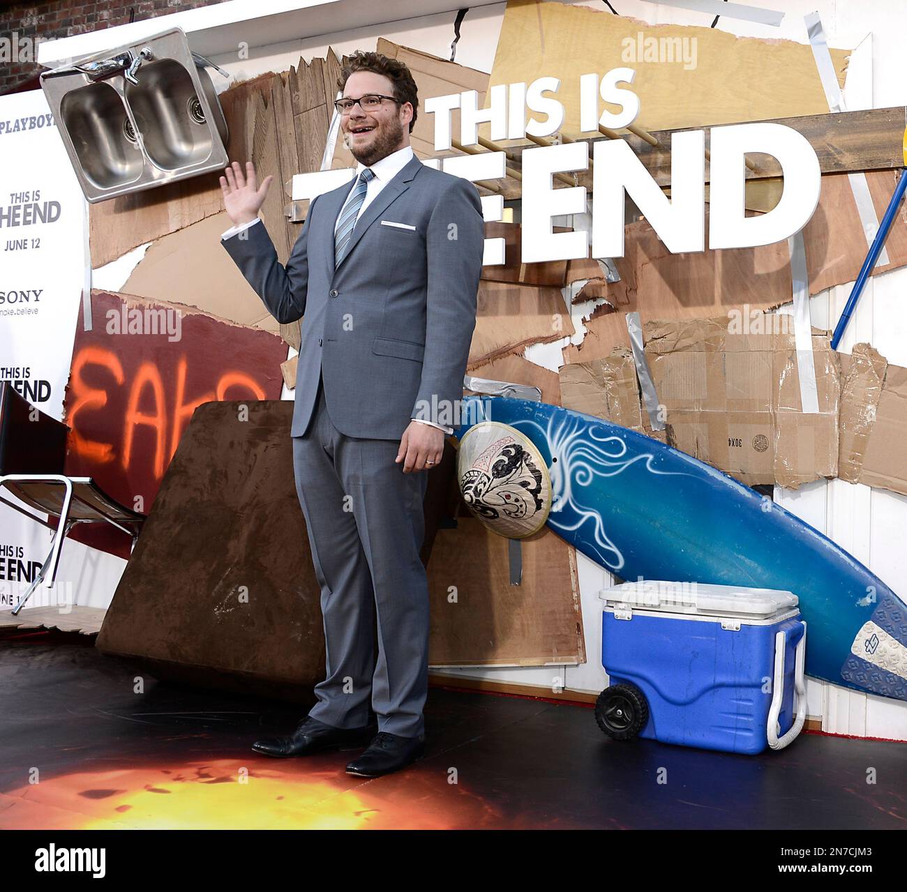 Actor Seth Rogen arrives at the world premiere of "This is the End" at ...