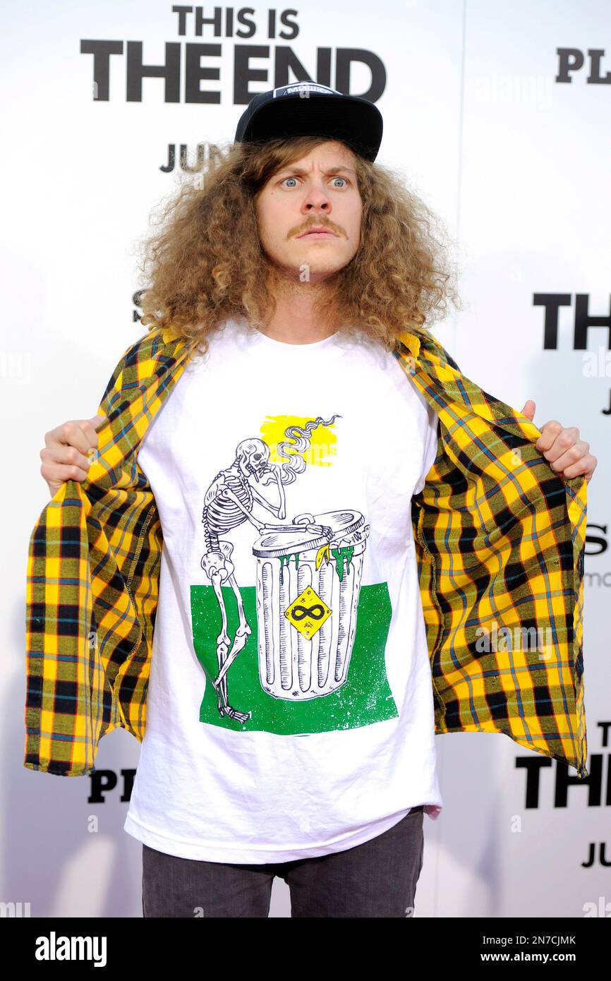 Blake Anderson poses at the world premiere of the film "This Is the End ...