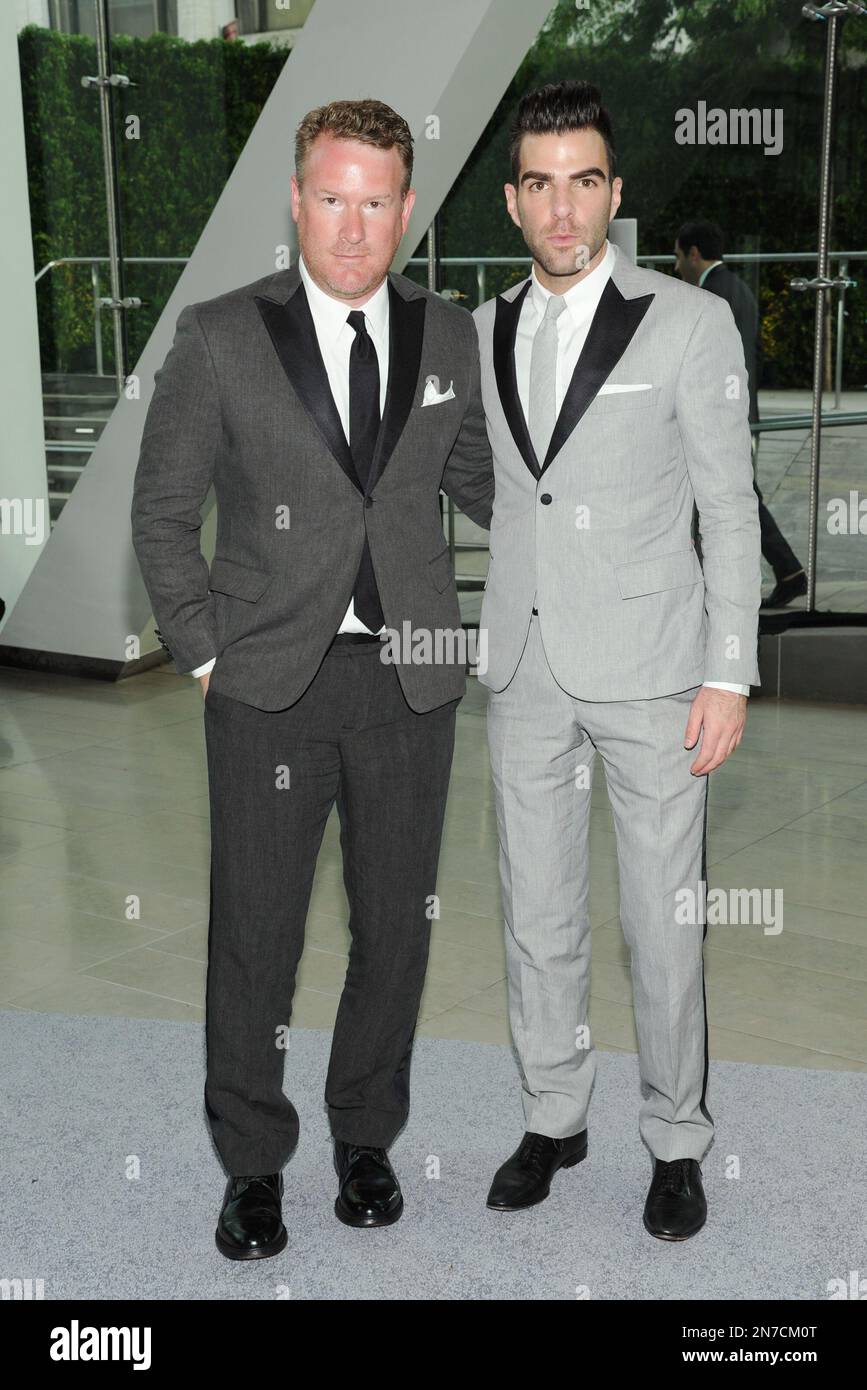 Designer Todd Snyder, left, and actor Zachary Quinto attend the 2013 ...
