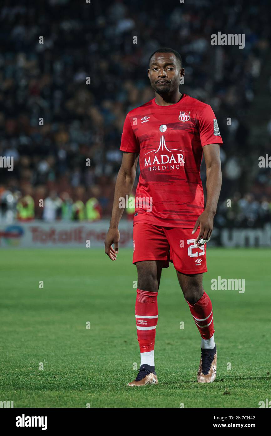CAIRO, EGYPT - 10 February 2023 - Leonel Wamba of CR Belouizdad during ...