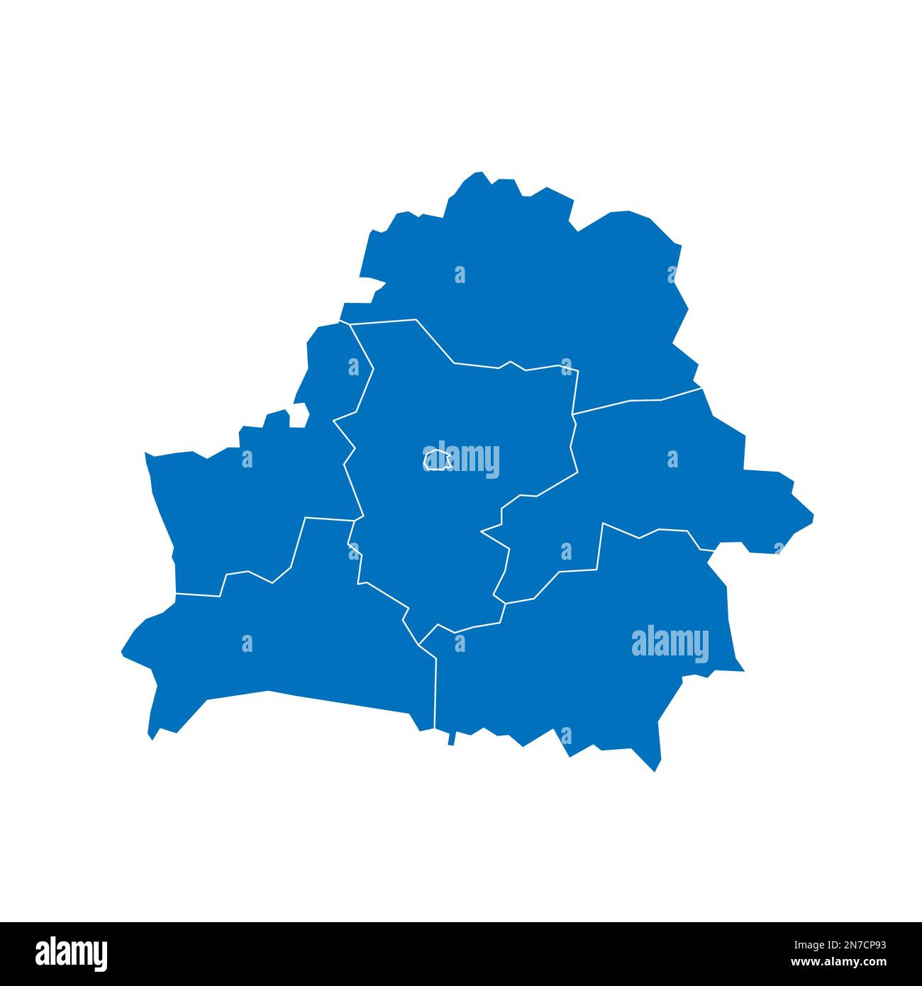 Belarus political map of administrative divisions - regions and one ...