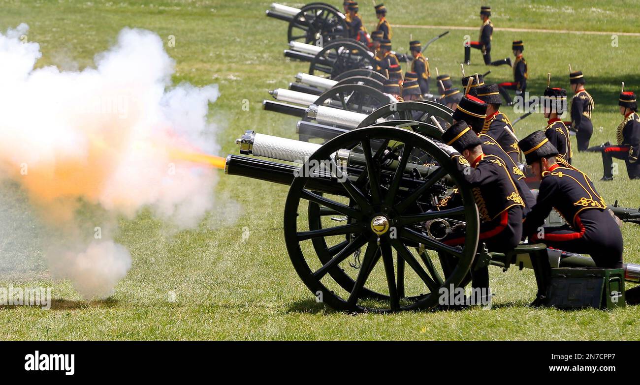 The King's Troop Royal Horse Artillery, the ceremonial saluting battery ...