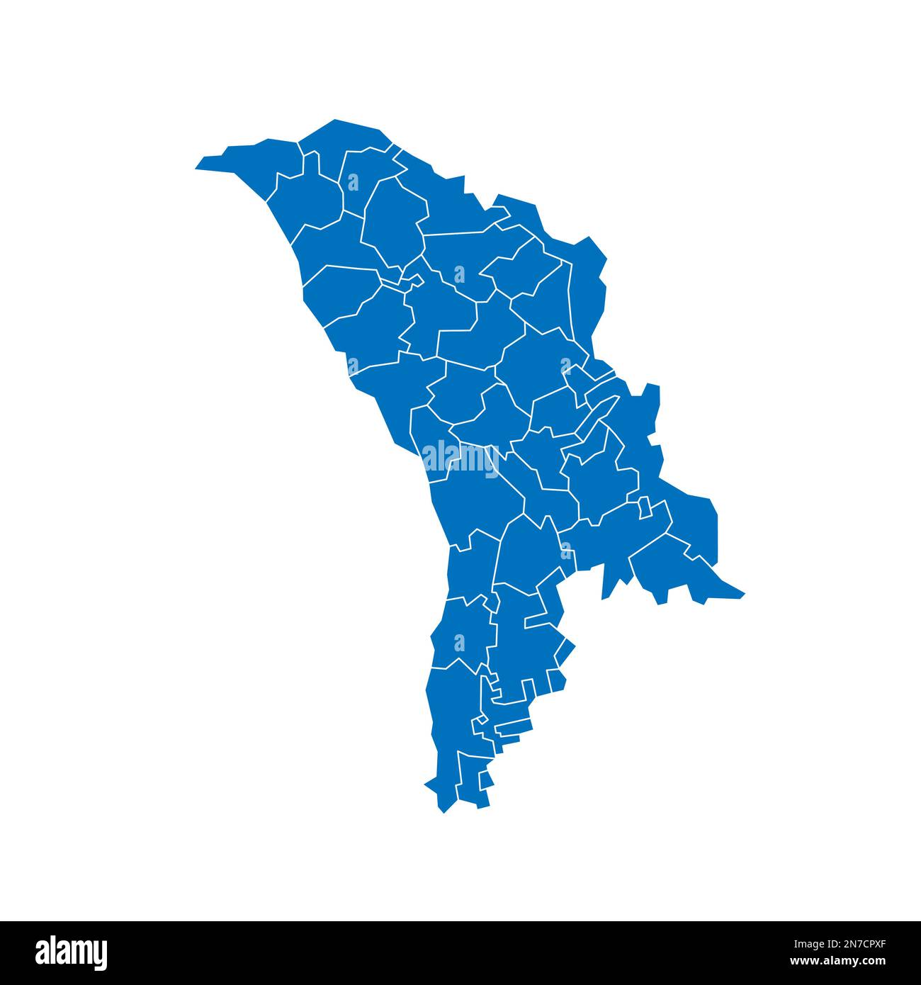 Moldova political map of administrative divisions - districts ...