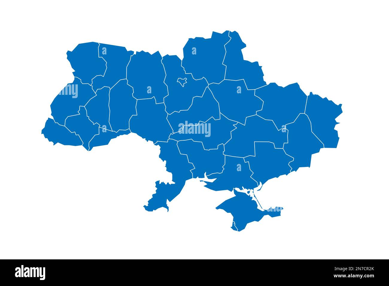Ukraine political map of administrative divisions - regions, two cities ...