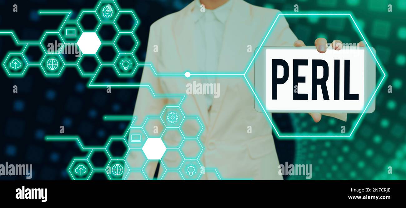 Inspiration showing sign Peril. Word Written on indicates something ...