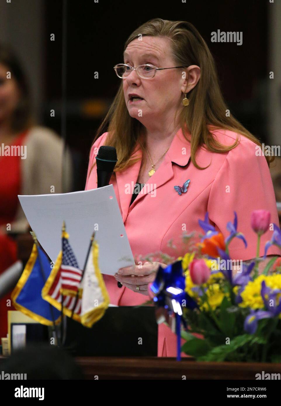 Nevada Assemblywoman Maggie Carlton, D-Las Vegas, speaks on the ...