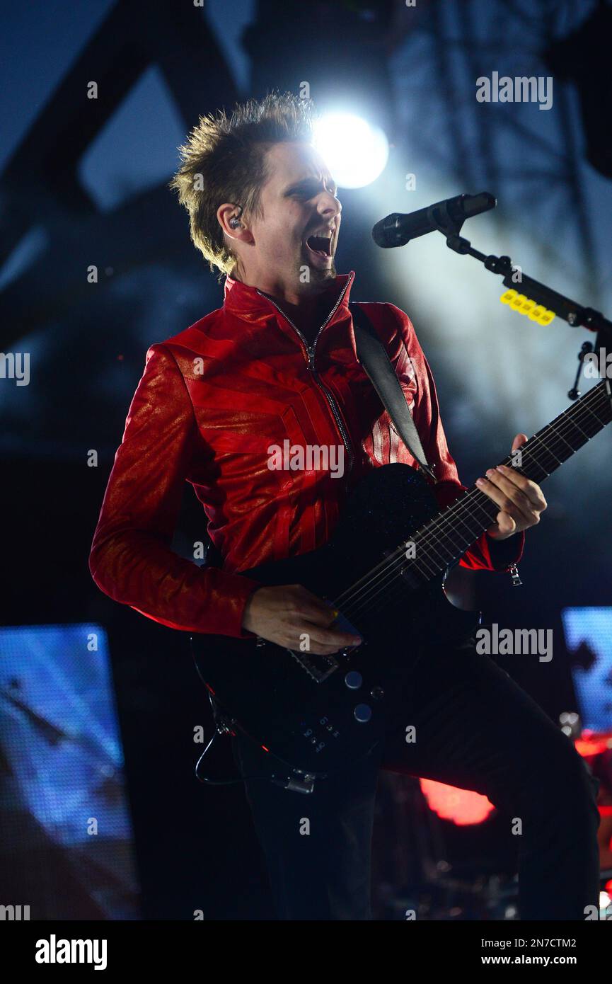 Matt Bellamy performs with Muse during the band's live performance at ...