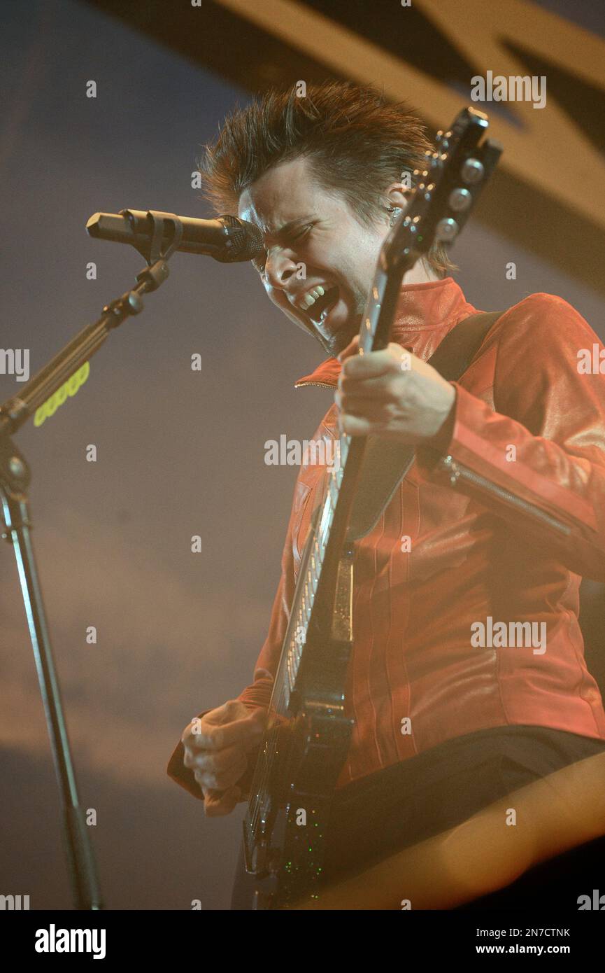 Matt Bellamy performs with Muse during the band's live performance at ...