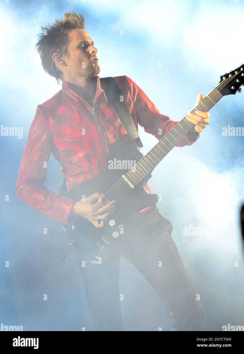 Matt Bellamy performs with Muse during the band's live performance at ...