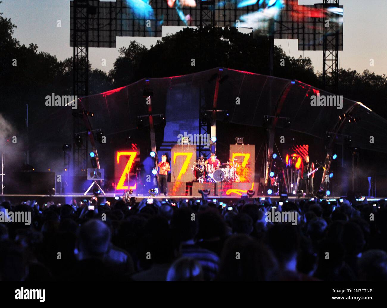 General Atmosphere at Muse live performance at the Horse Guards Parade ...