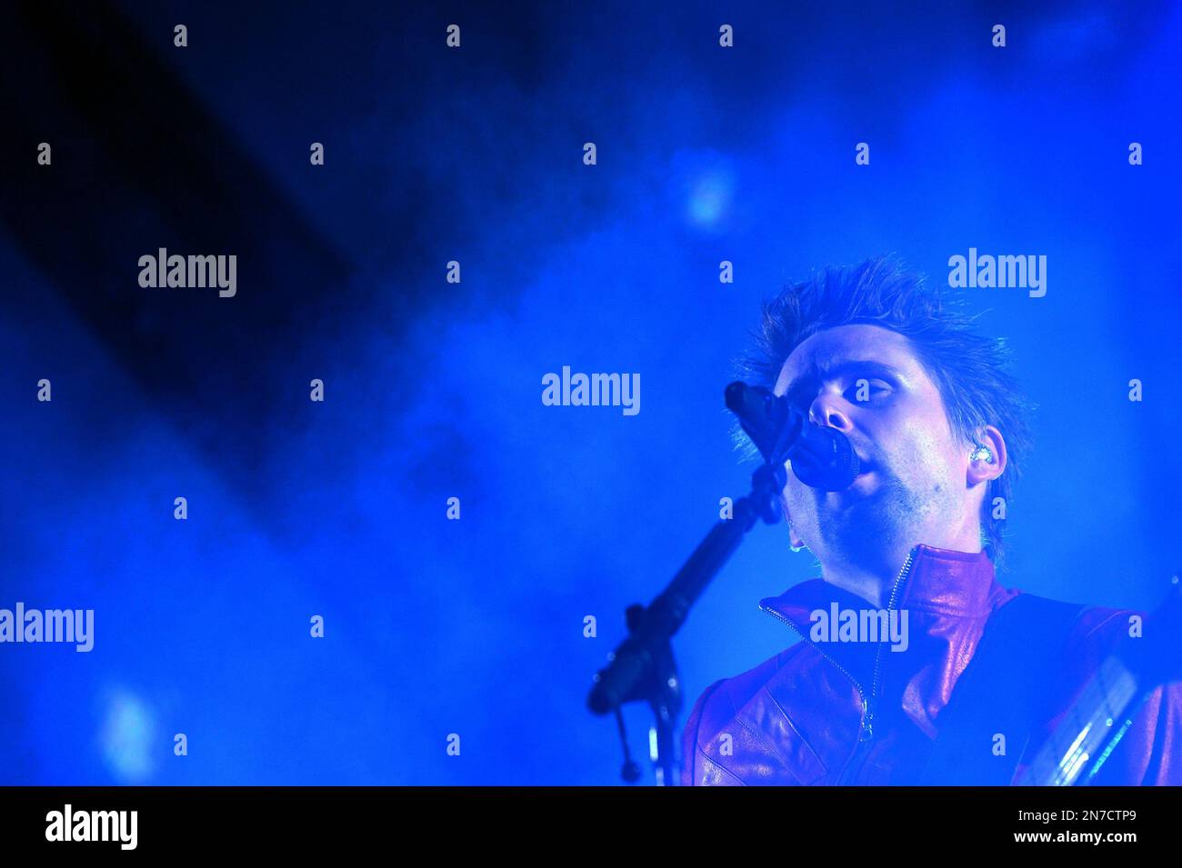 Matt Bellamy performs with Muse during the band's live performance at ...