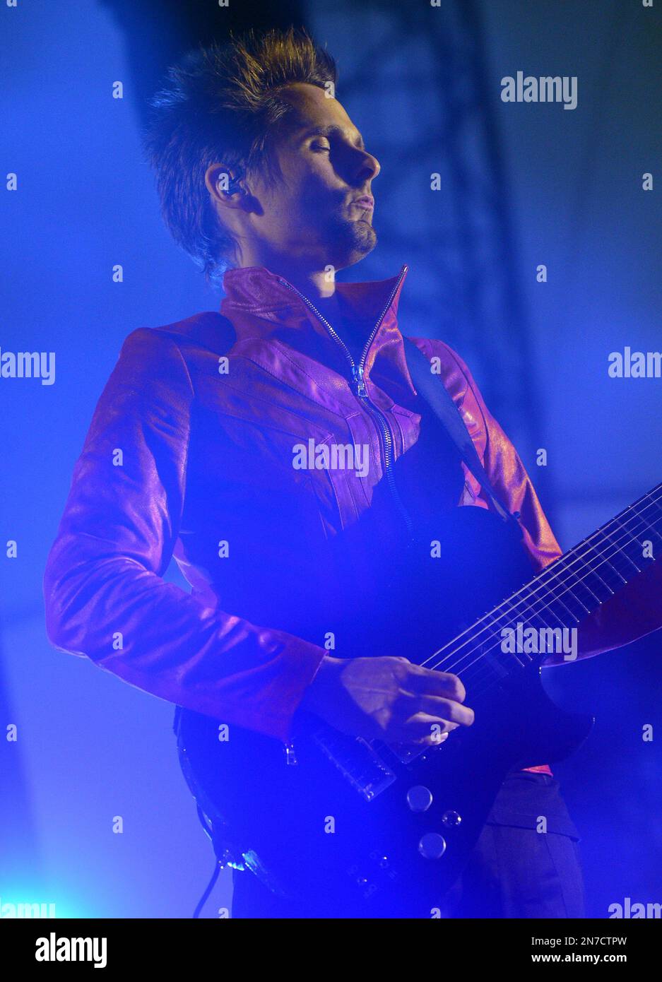 Matt Bellamy performs with Muse during the band's live performance at ...