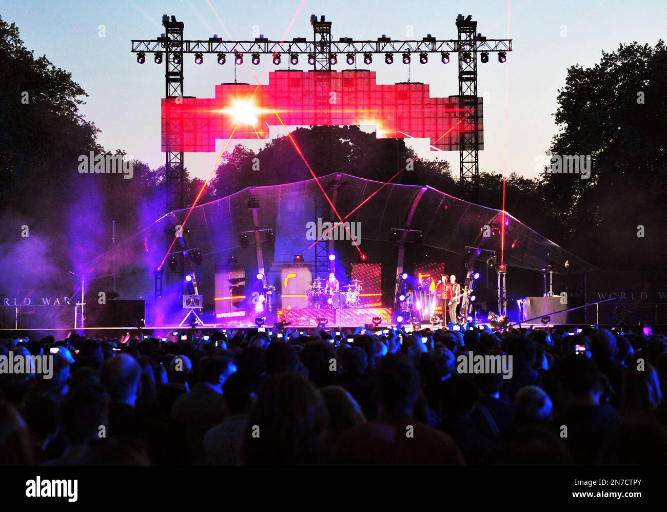 General Atmosphere at Muse live performance at the Horse Guards Parade ...