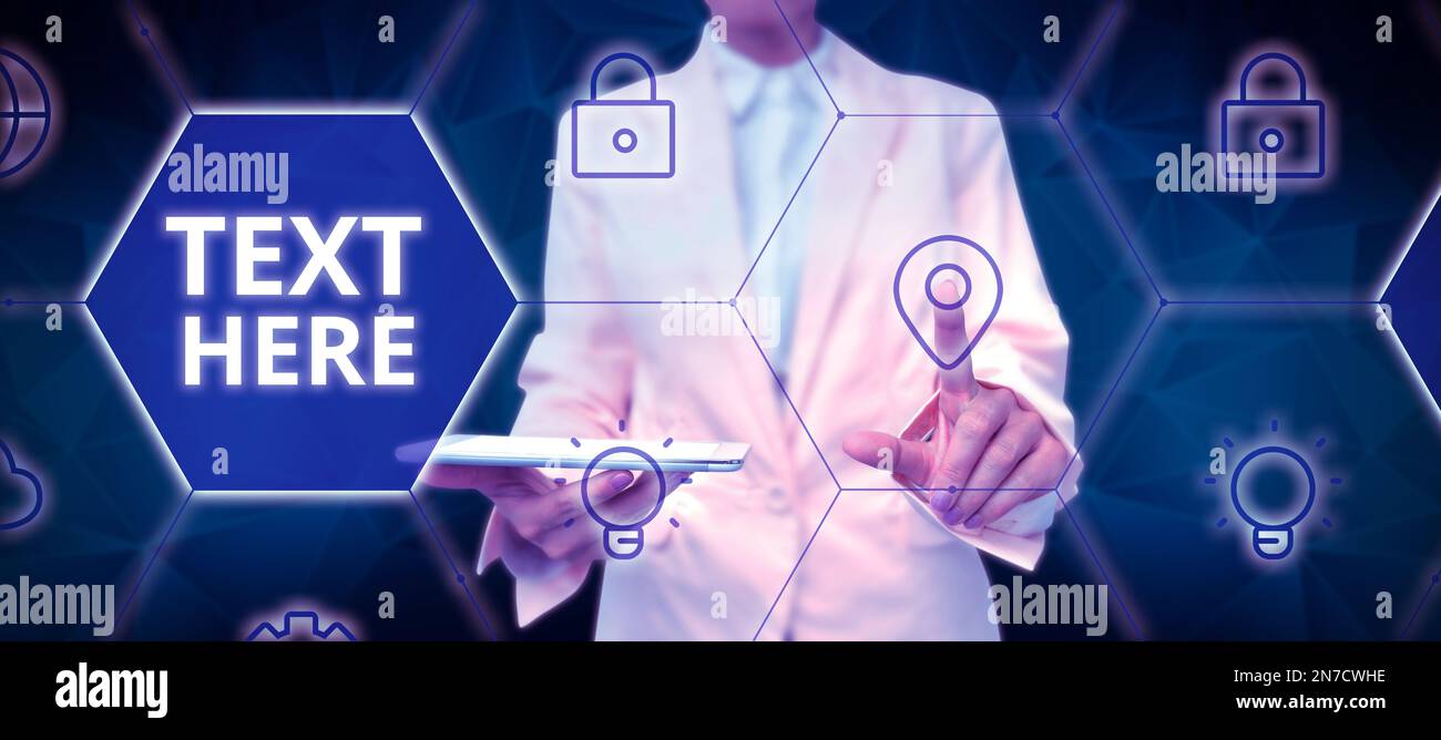 Conceptual display Text Here. Word Written on Blank space to put ...