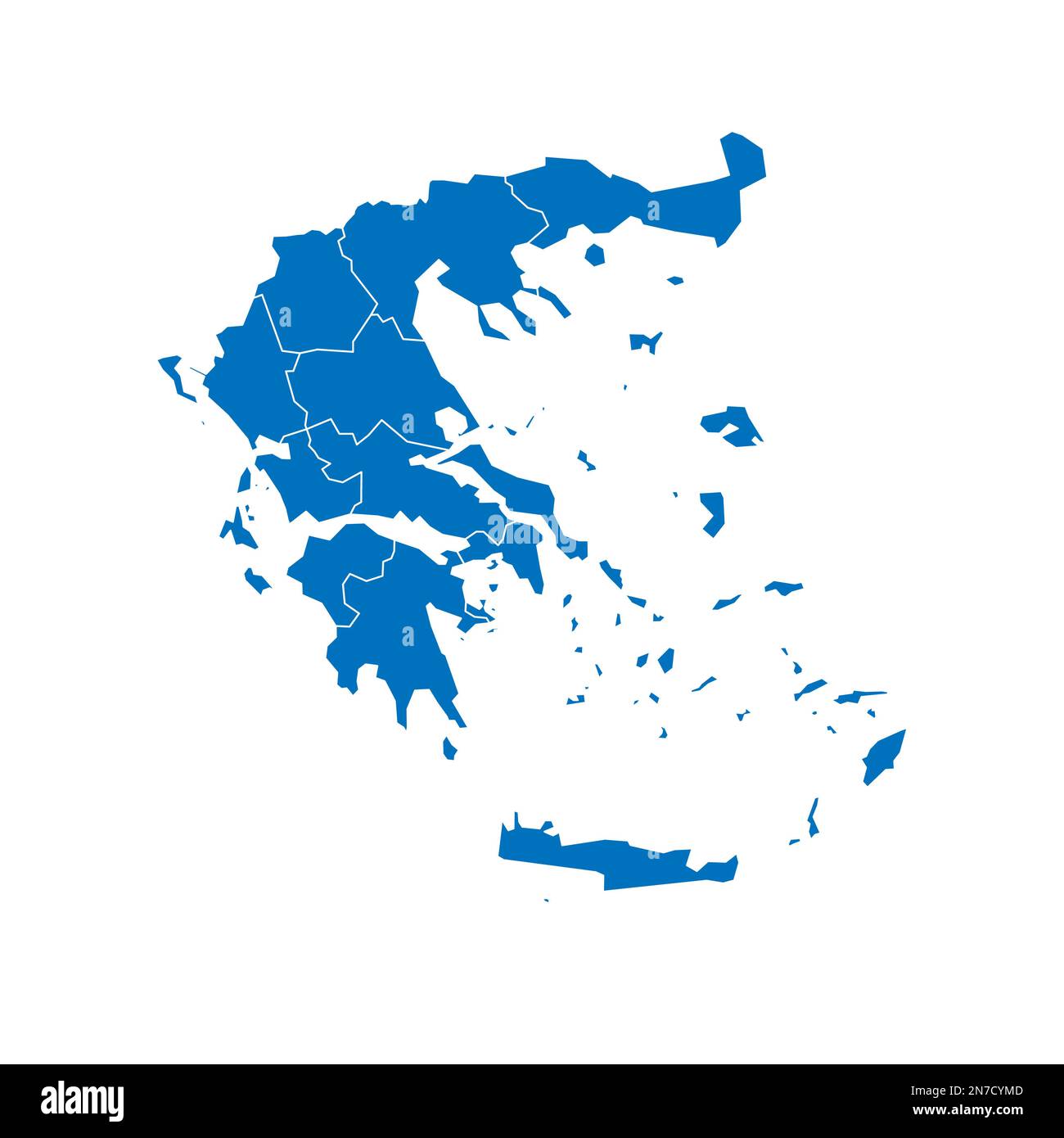 Greece political map of administrative divisions - decentralized ...