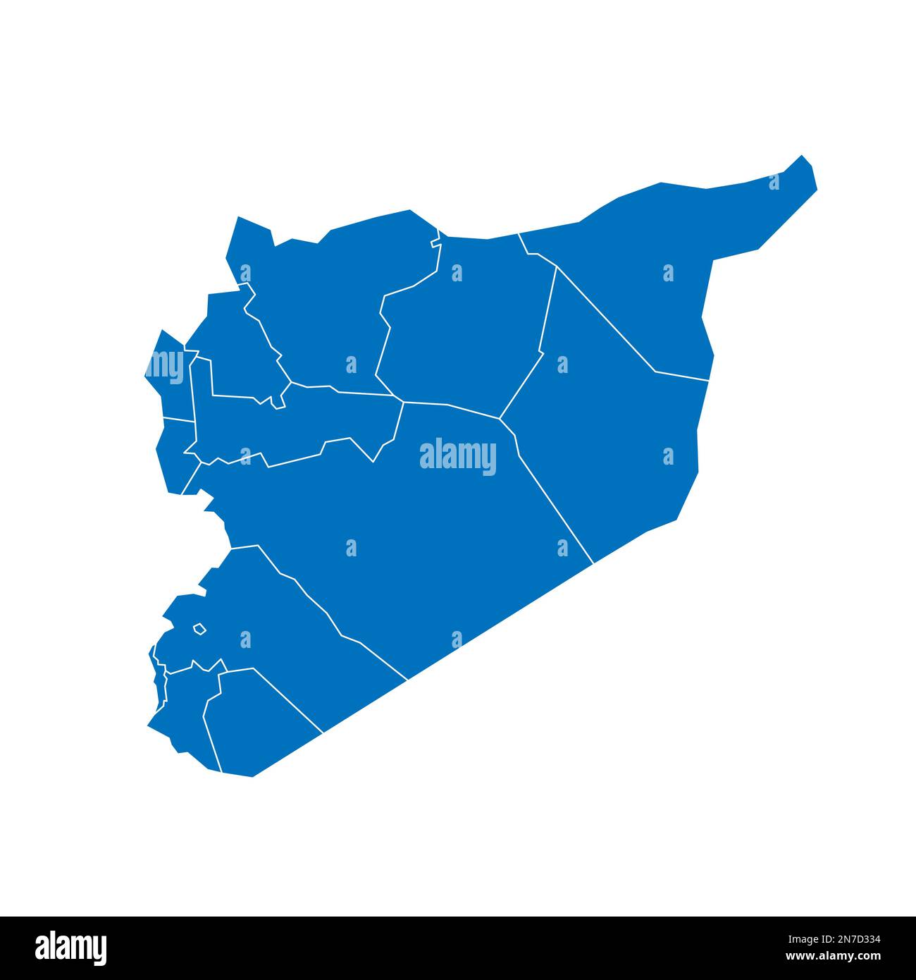 Syria political map of administrative divisions - governorates. Solid ...