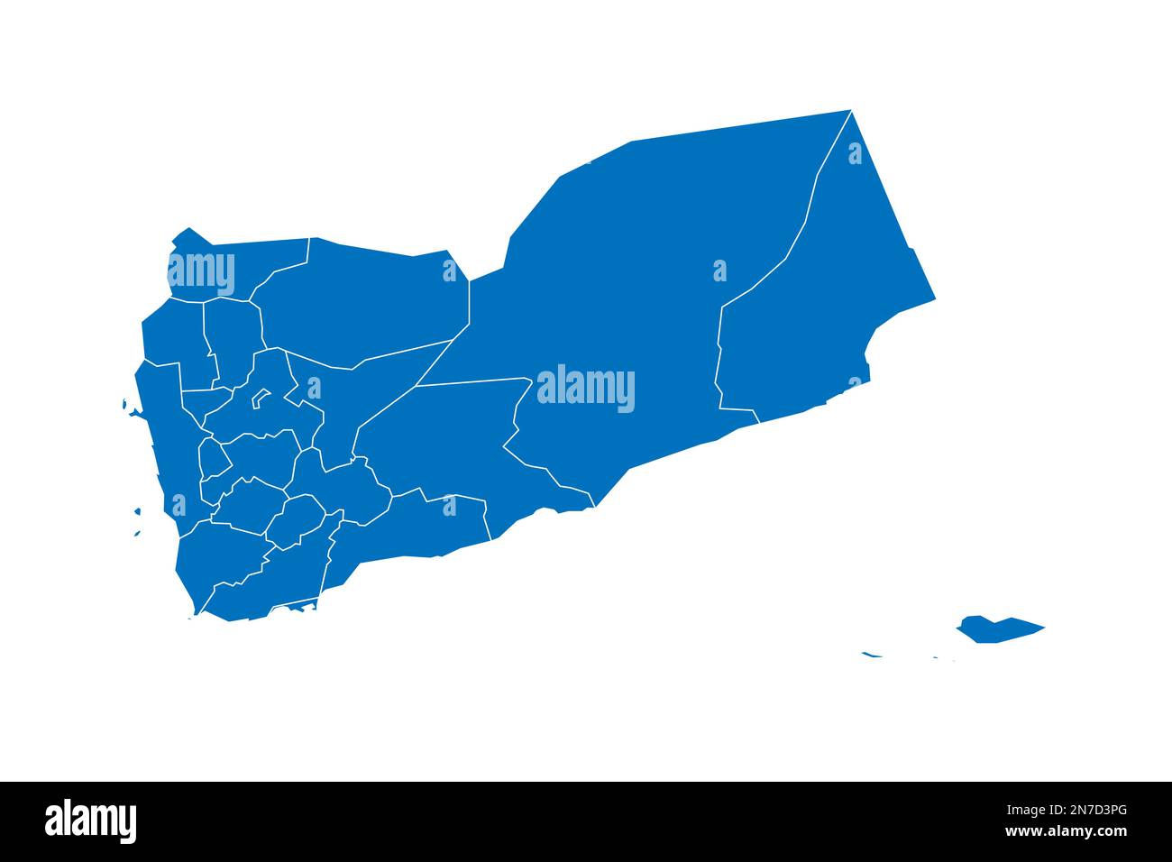 Yemen political map of administrative divisions - governorates and ...