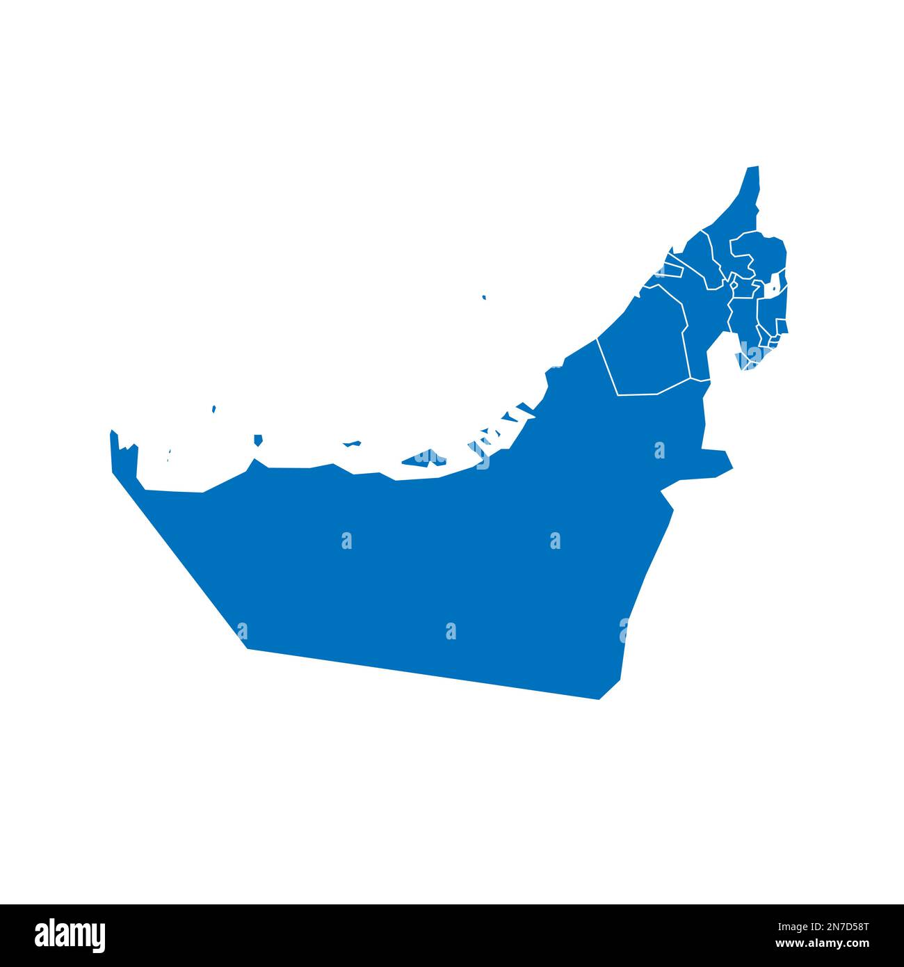 United Arab Emirates political map of administrative divisions ...