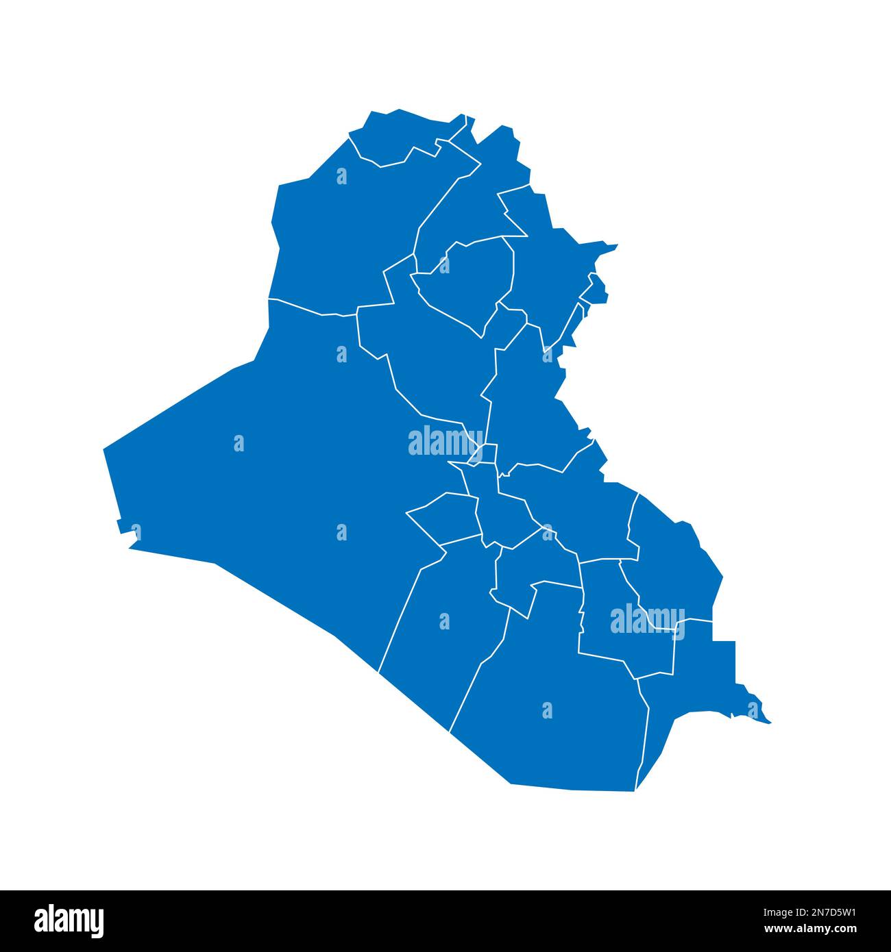 Iraq political map of administrative divisions - governorates and ...