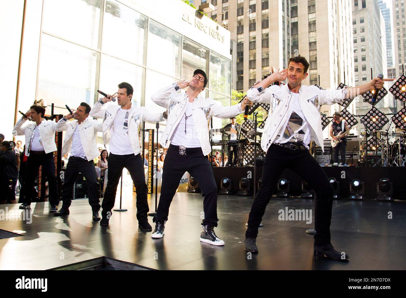 New Kids on the Block band members, from left, Jonathan Knight, Danny ...