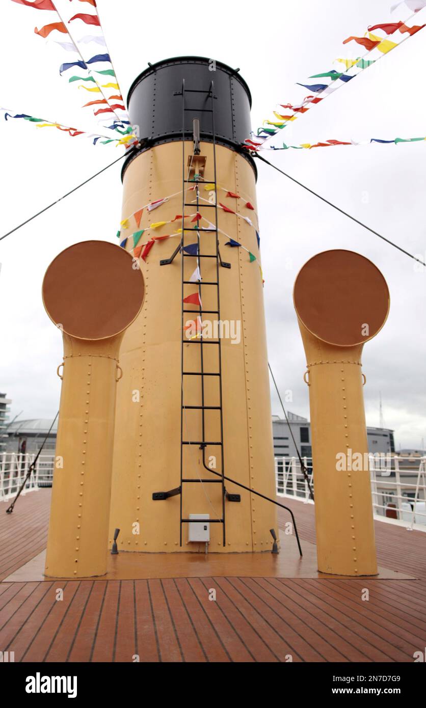 The funnel on the Nomadic after restoration work was completed to The ...