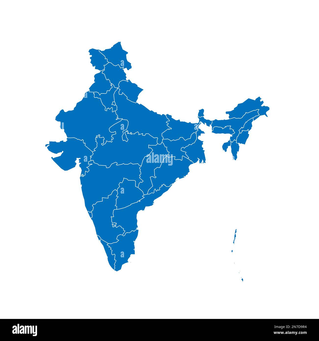 India political map of administrative divisions - states and union ...